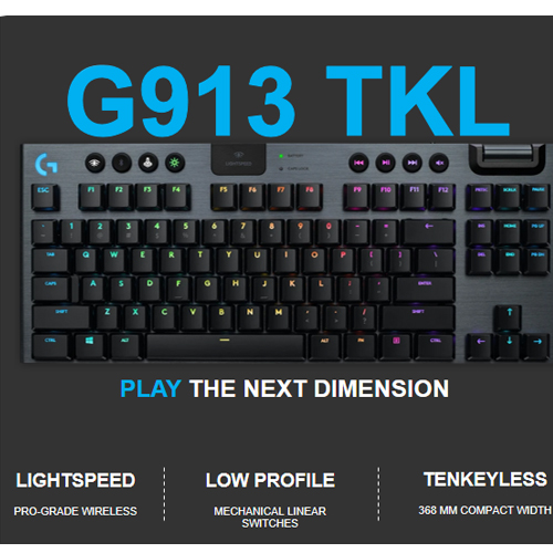 Bàn phím Logitech G913 TKL Lightspeed Wireless / Bluetooth